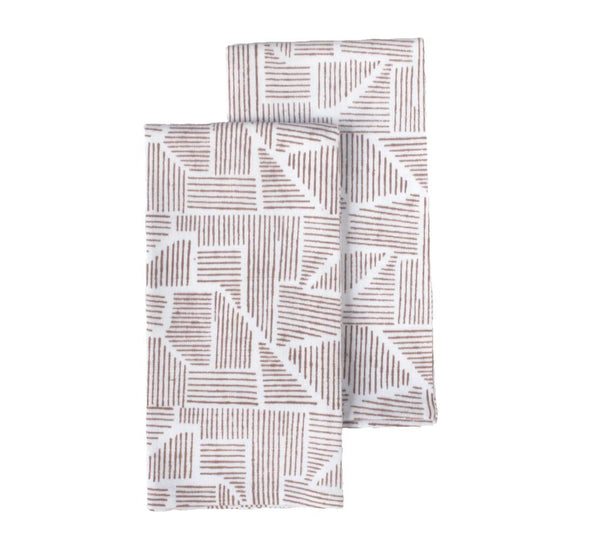GEOMETRIC BRONZE Napkin (set of 2) - SustainableThreads